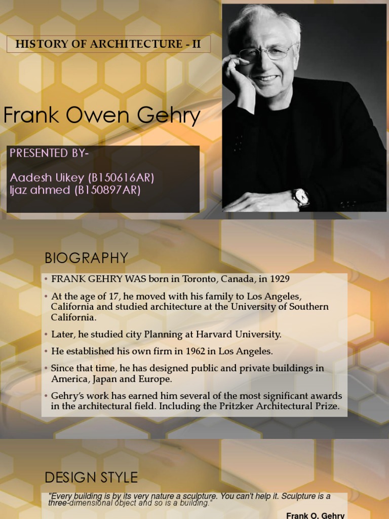 Ha PPT On Frank Gehry | PDF | Titanium | Nature