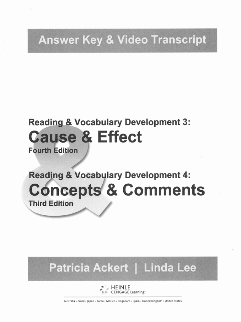 Answers - Cause&Effect Concepts&Comments PDF | PDF