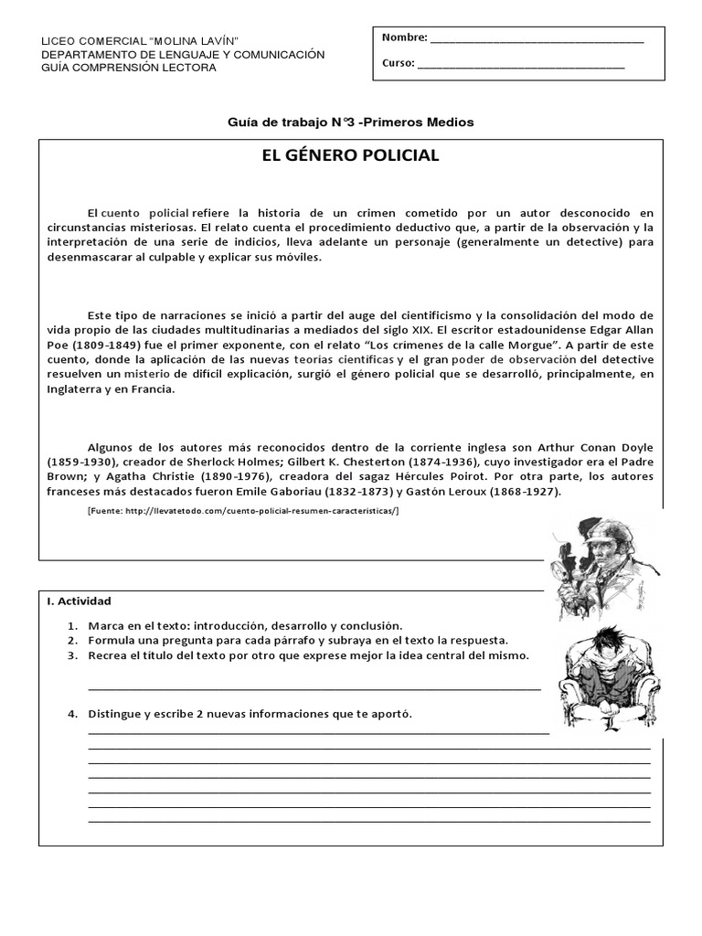 1MEDIO-Taller de Lectura | PDF | detective | Agatha Christie