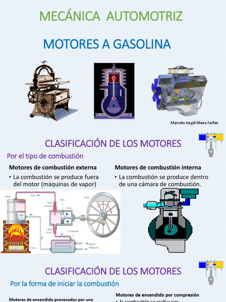 Clasificacion Del Motor A Gasolina 1 Pdf Motor De Combustión