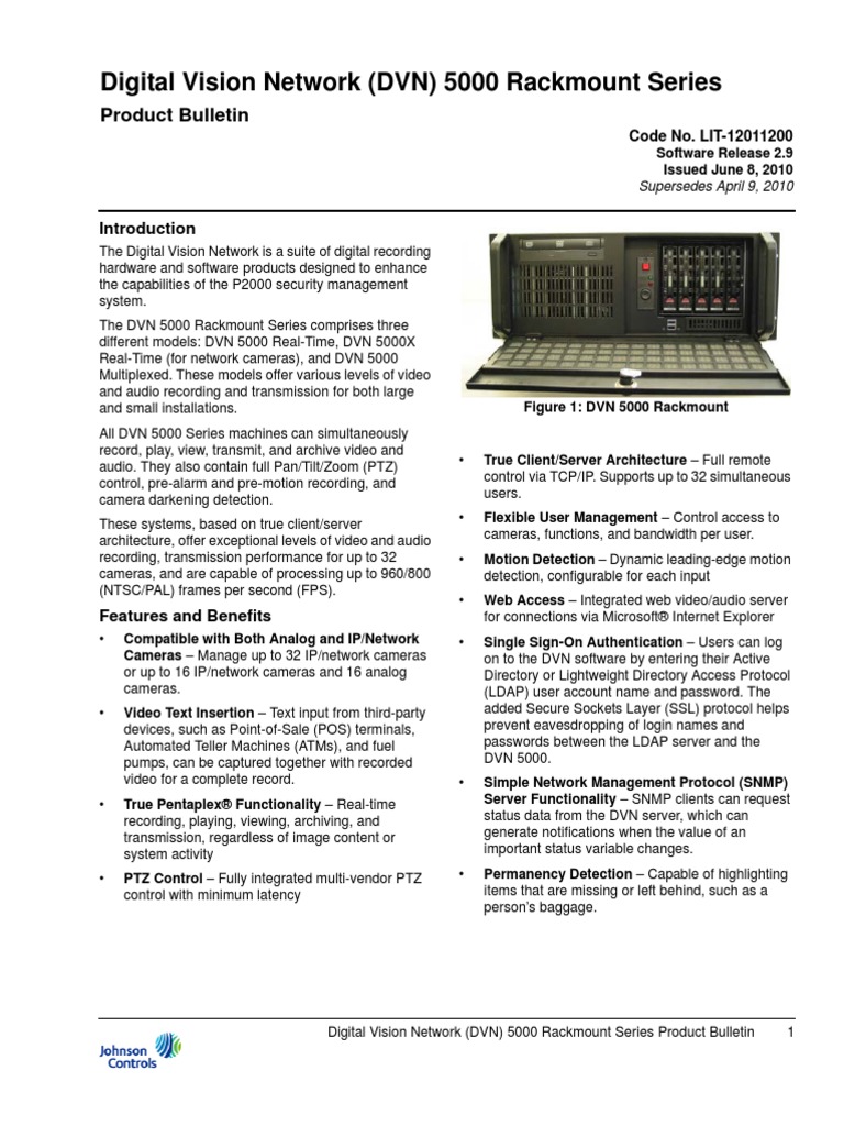 Digital Vision Network (DVN) 5000 Rackmount Series Product Bulletin ...