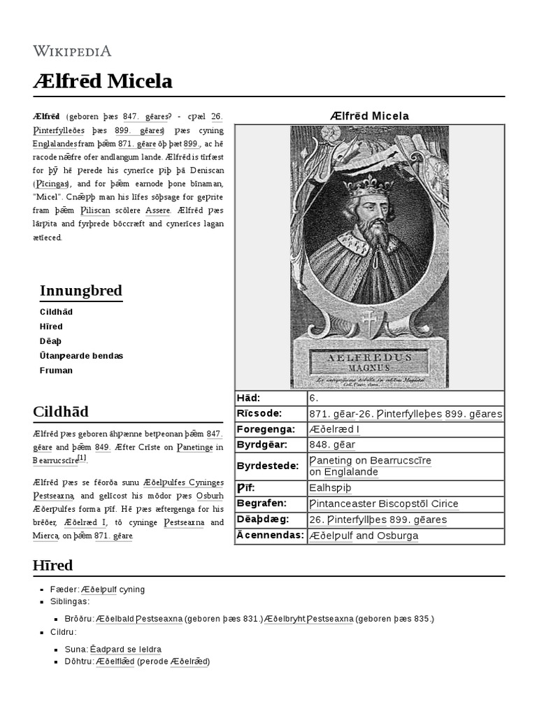Ælfrēd Micela PDF | PDF