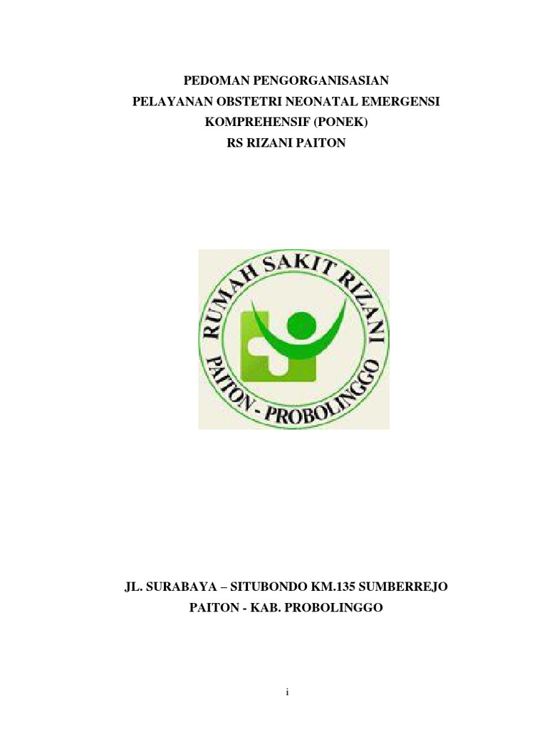 Pedoman Pengorganisasian Ponek | PDF | Kesehatan Holistik | Sains ...