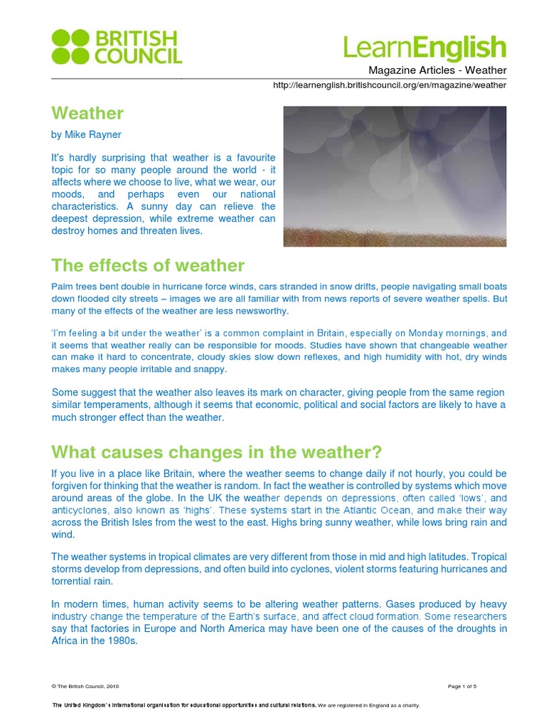 MagazineArticle Weather | Weather | Rain