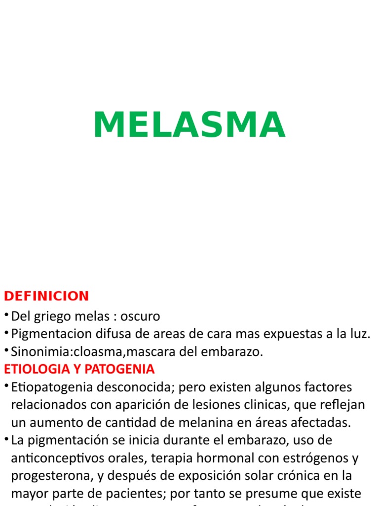Dermatologia: Melasma y Vitiligo | PDF | Rtt | Especialidades Medicas