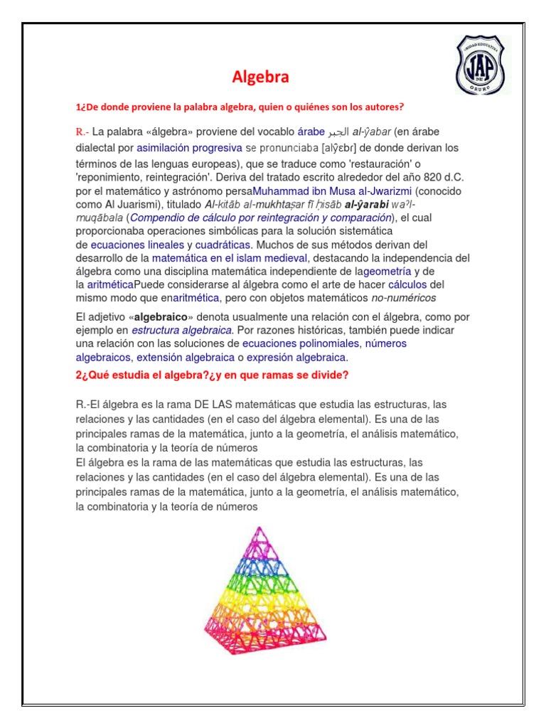 Algebra | PDF | Álgebra | Álgebra abstracta