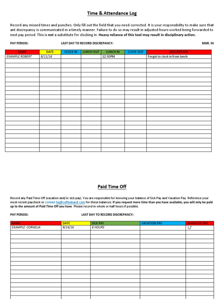 Pto:t&a Sheets | PDF