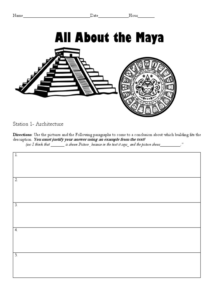 Station Packet | PDF | Indigenous Peoples Of Central America | Maya ...