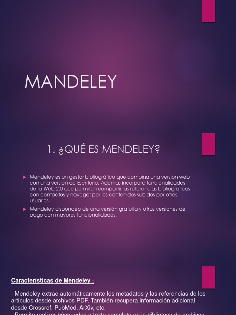 Guía de uso de Mendeley: tutorial completo | PDF | Metadatos | Red mundial