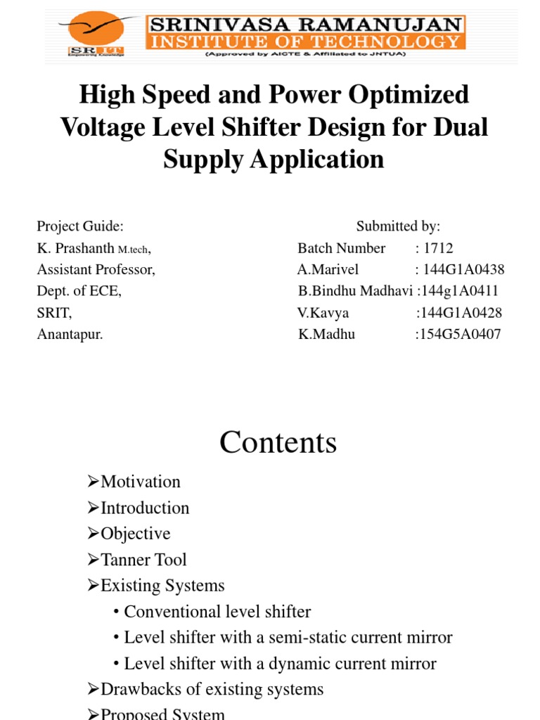 Current Mirror Level Shifter Design | PDF
