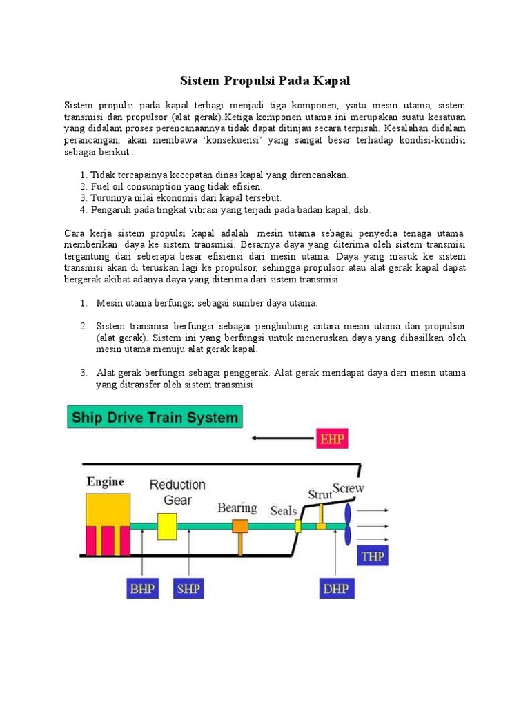 Sistem Propulsi Pada Kapal | PDF