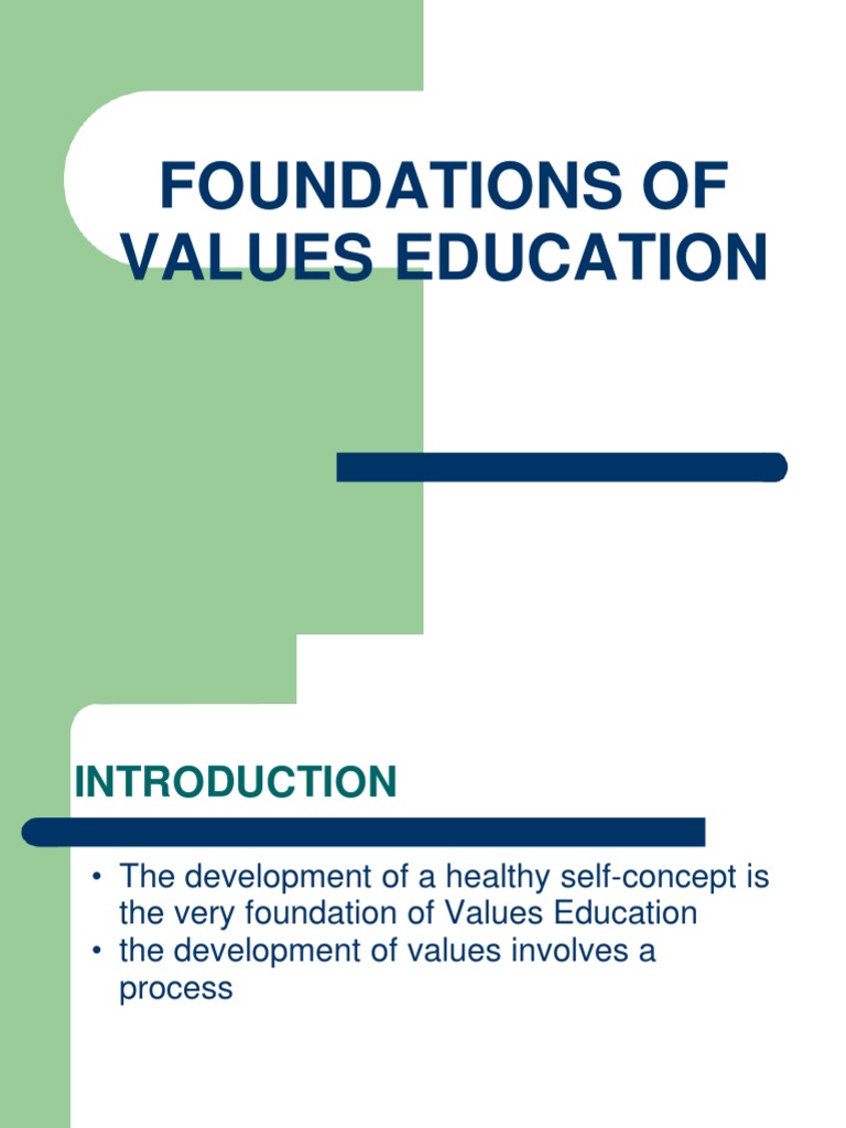 Foundations of Values Education | Download Free PDF | Self | Self Concept