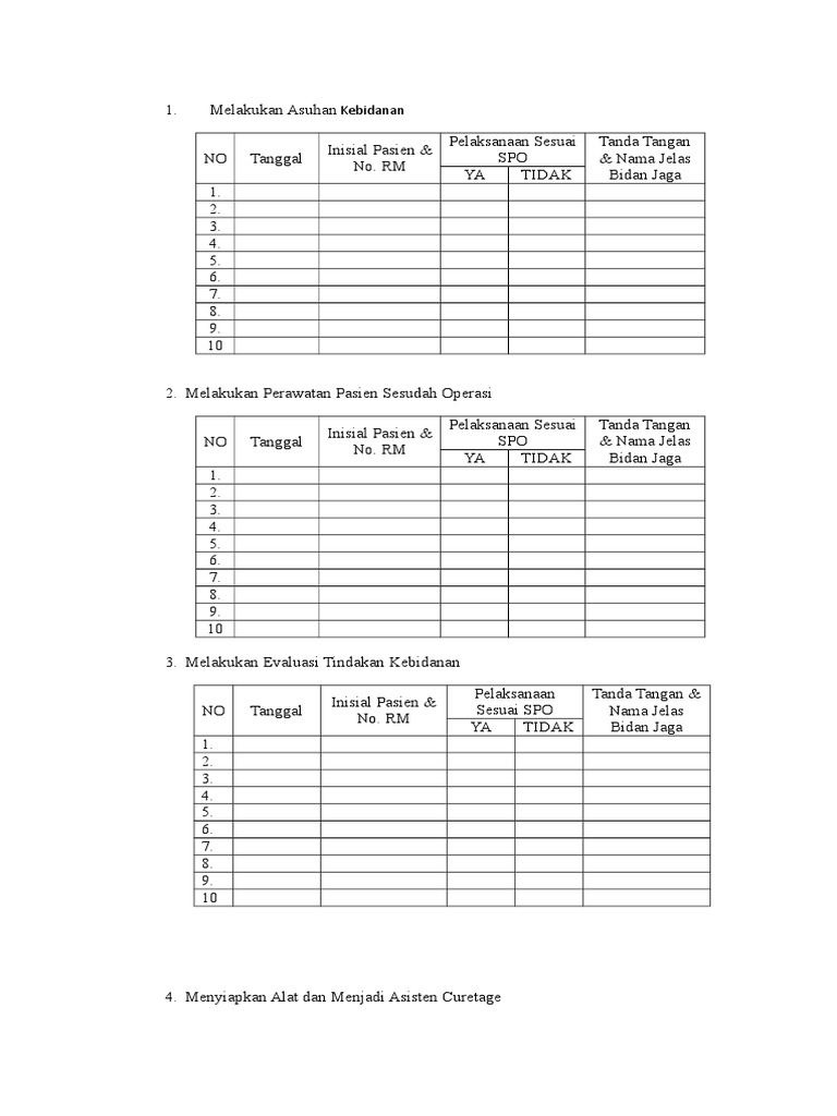 Logbook Bidan