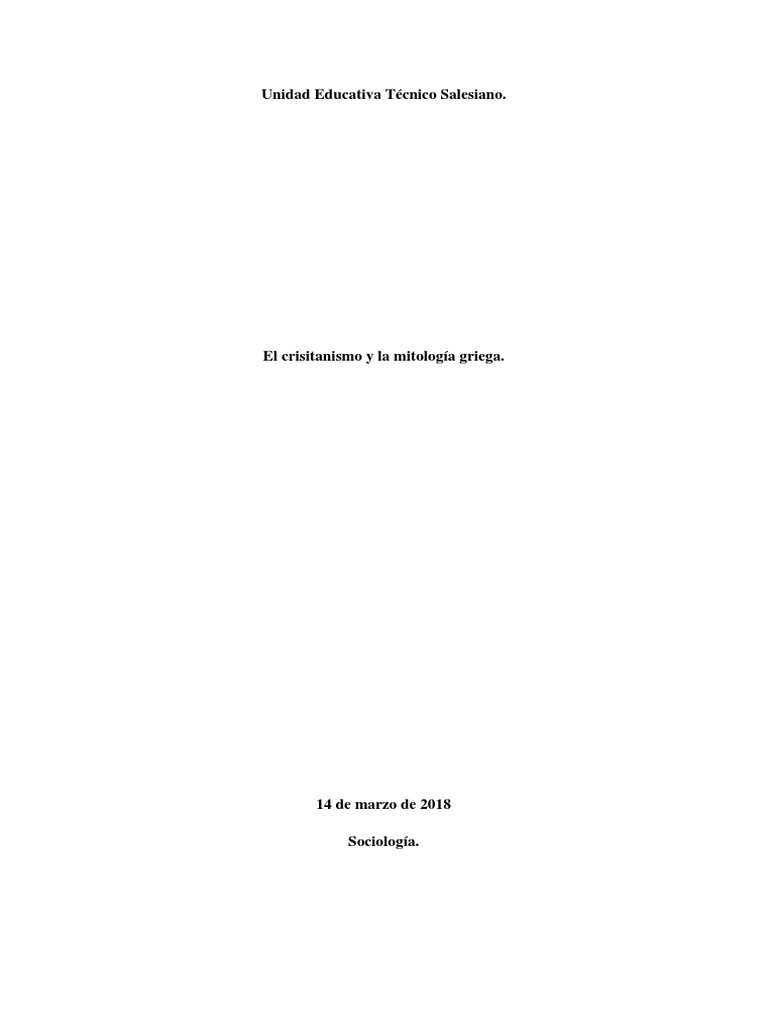 El Cristianismo y La Mitología Griega | PDF | Mitología griega | Dioniso