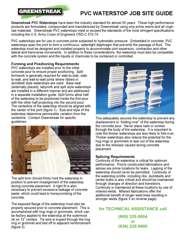 PVC Waterstop Installation Guide | PDF | Polyvinyl Chloride | Concrete