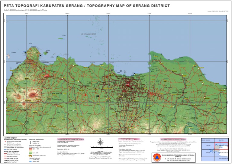 Peta Topografi Kabupaten Serang/Topographymapof Serang District | PDF