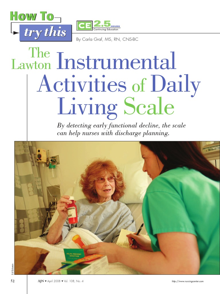 Instrumental Activities Daily Living: Try This | PDF | Dementia ...