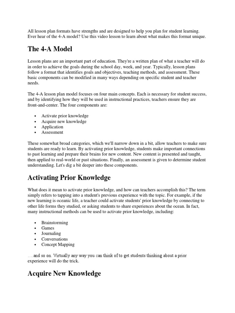 The 4-A Model | PDF | Business