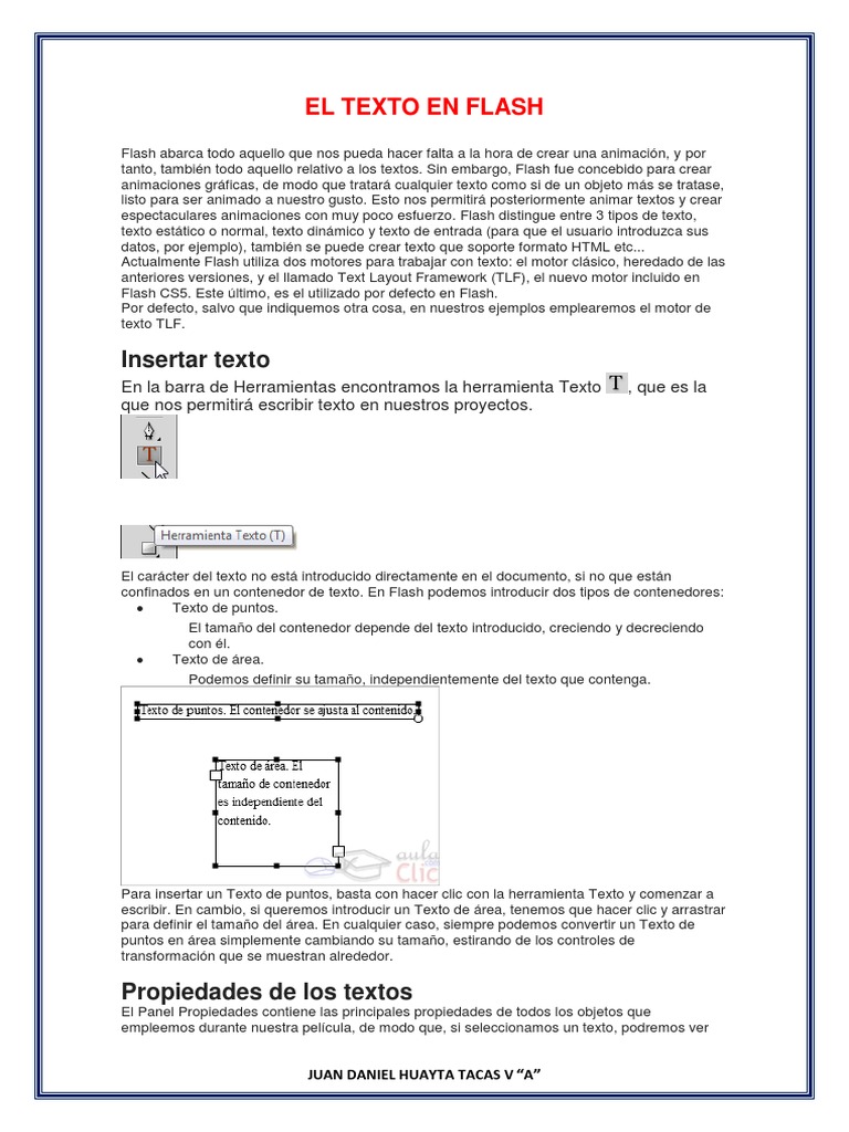 El Texto en Flash | PDF | Tipografía | Hipervínculo