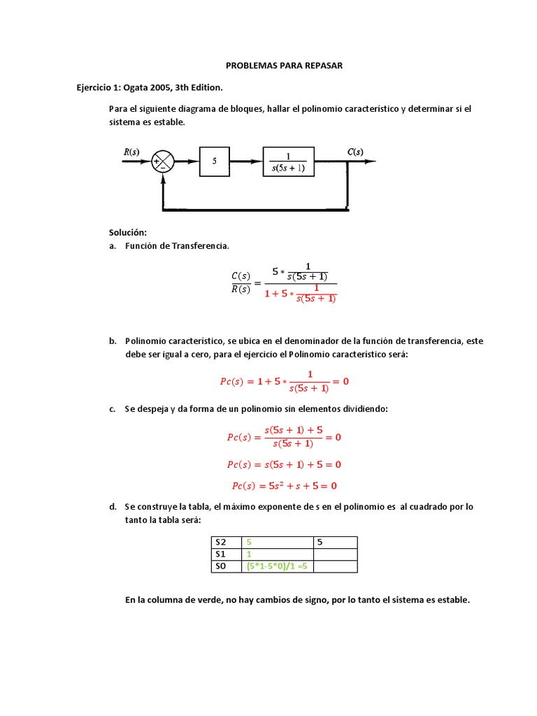 Problemas Ogata | PDF | Ecuaciones | Matemáticas Aplicadas