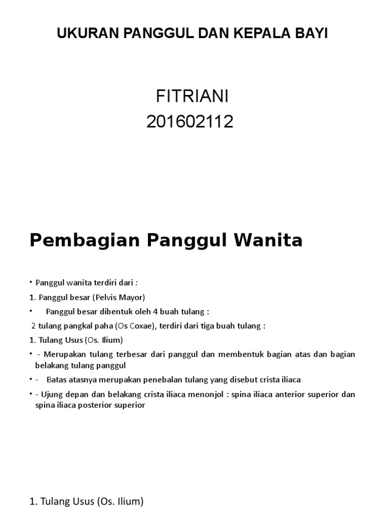 Ukuran Panggul Dan Kepala Bayi | PDF