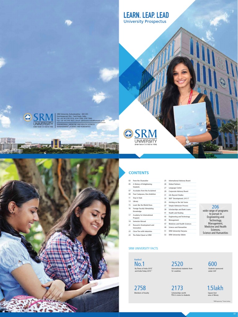 SRM University Sikkim Prospectus | PDF | Libraries | University