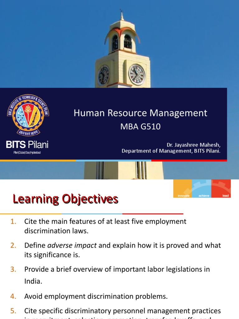 MBA G510 - Chapter 2 Equal Opportunity and Law | PDF | Affirmative ...