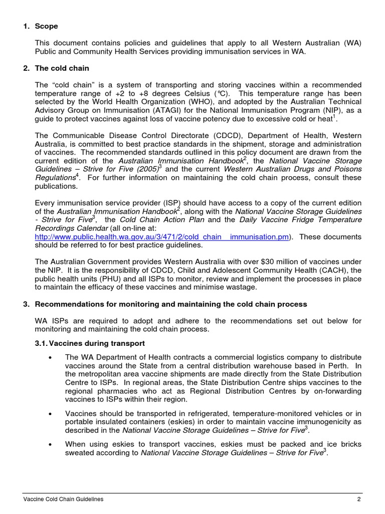 Scope: Guidelines - Strive For Five (2005) Regulations | PDF | Vaccines ...