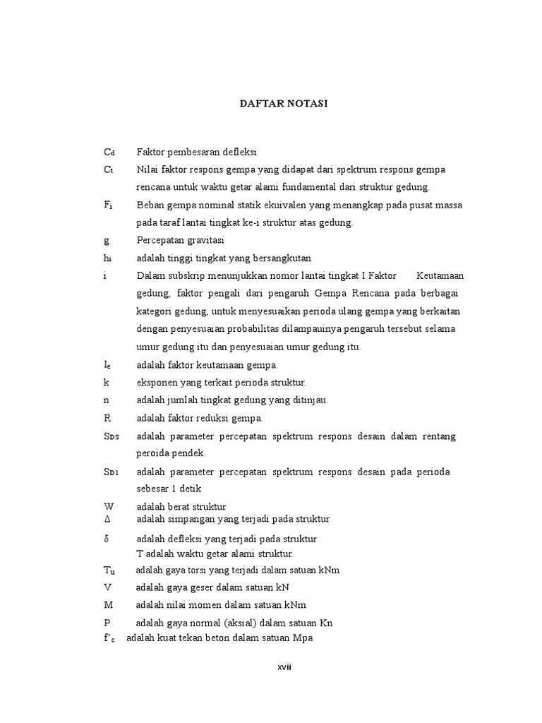 Daftar Notasi | PDF