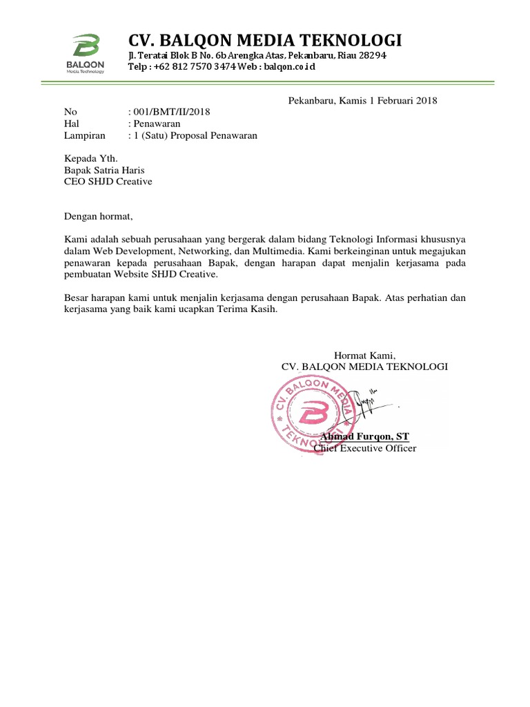 Penawaran SHJD Creative | PDF