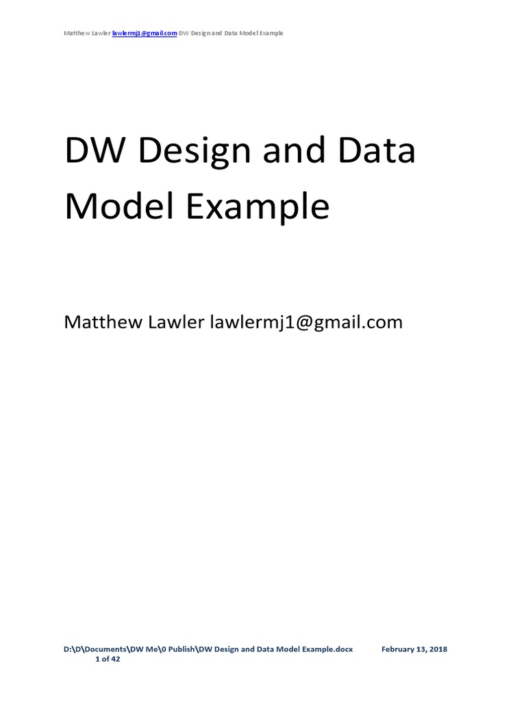DW Design and Data Model Overview | PDF | Information Science ...