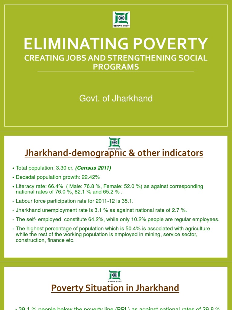 Eliminating Poverty: Creating Jobs and Strengthening Social Programs ...