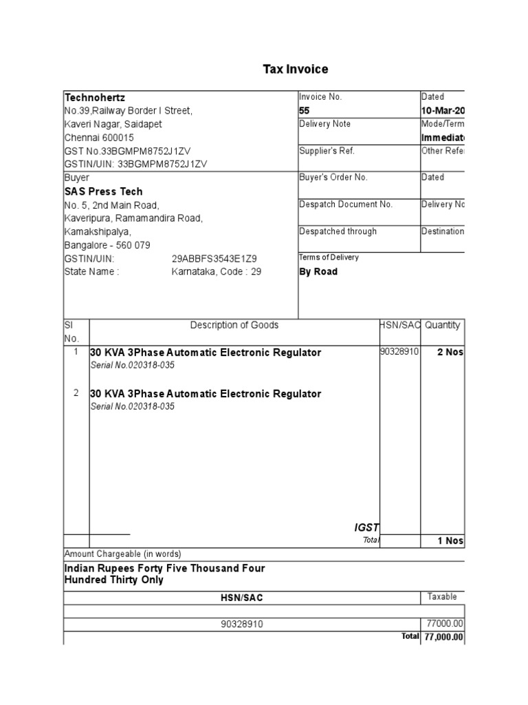GST Invoice | PDF | Invoice | Transformer