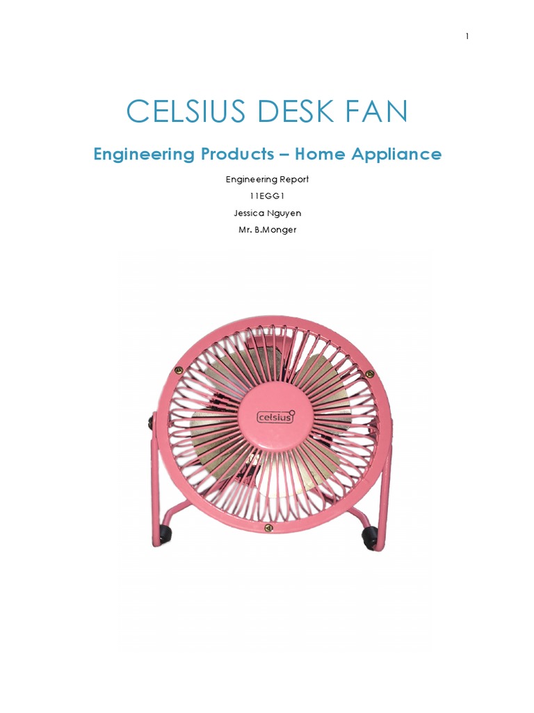 Desk Fan Material Analysis Report | PDF | Aluminium Oxide | Steel