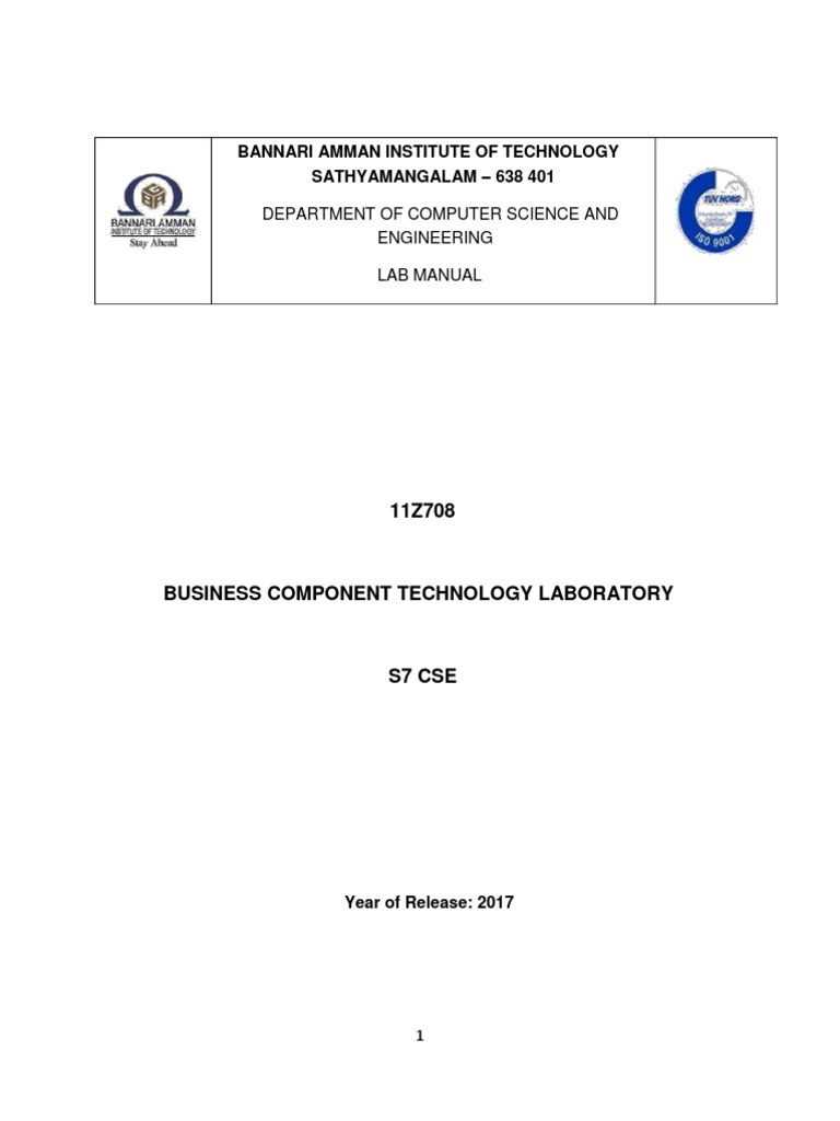 BCT Manual | PDF | Common Object Request Broker Architecture ...