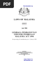 Act 520 - Cidb Act, 1994 | PDF | Seal (Emblem) | Expense