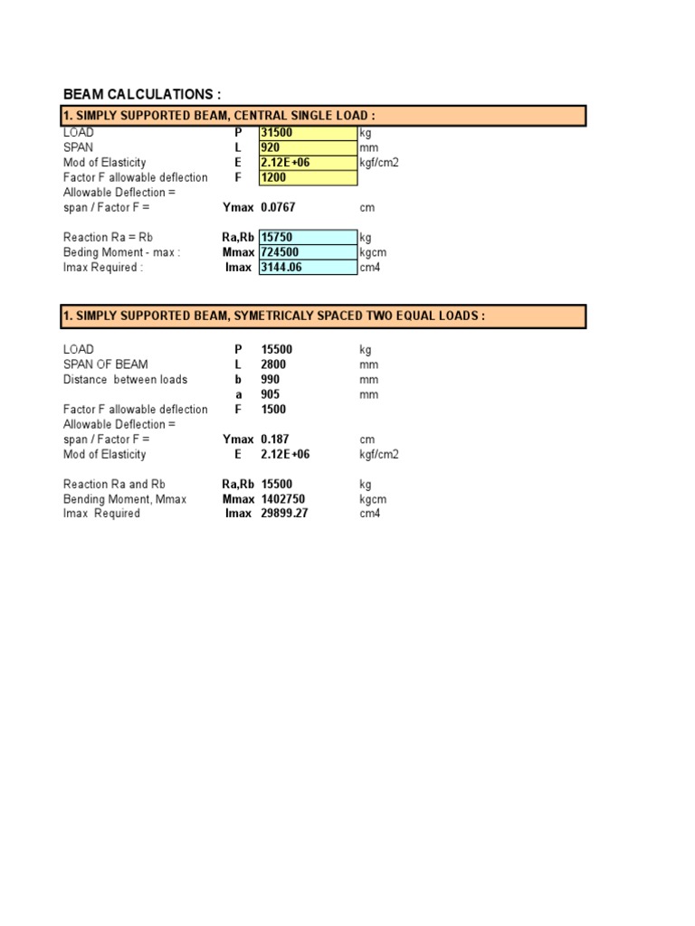 Beam Calc1 | PDF | Technology & Engineering