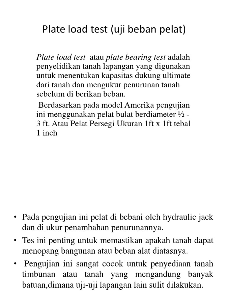 Plate Load Test | PDF