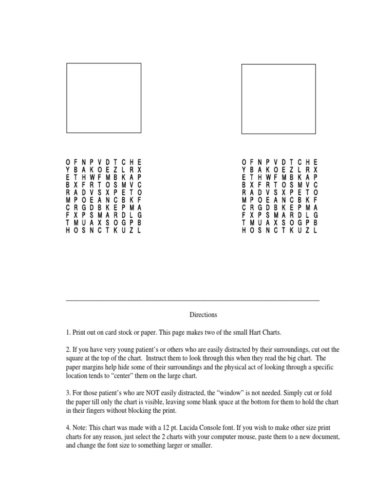 Small Hart Chart | PDF