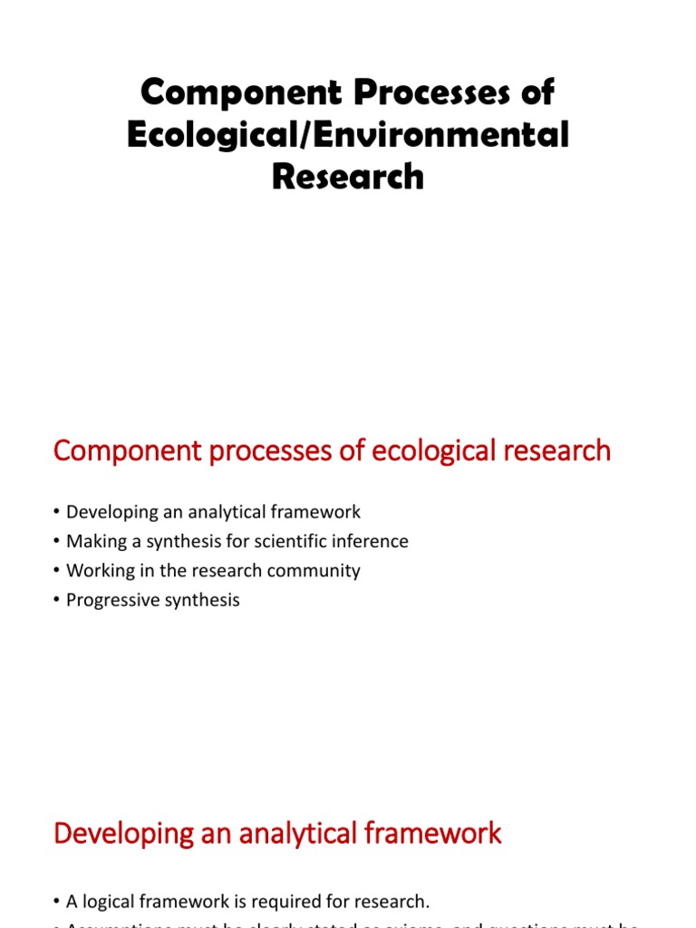 Component Processes of Ecological/Environmental Research | PDF ...