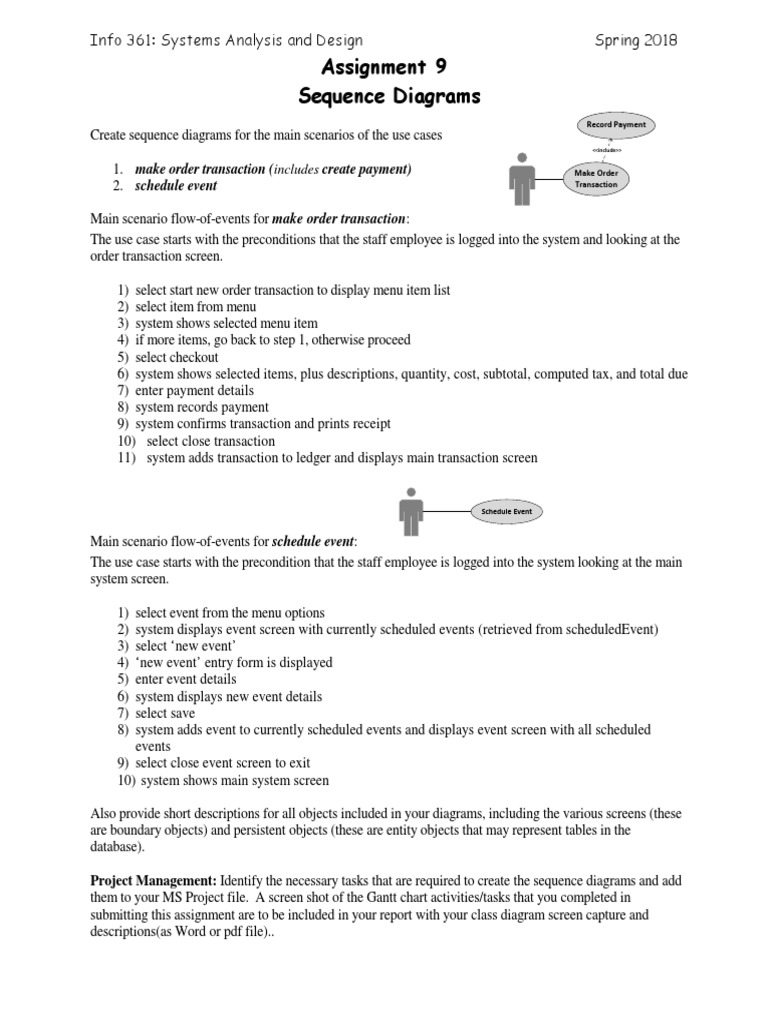 Systems Analysis Assignment | PDF | Use Case | Point Of Sale