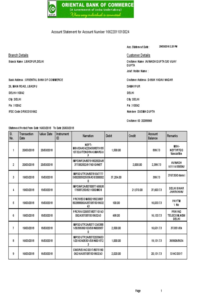 Op Transaction History 29!03!2018 | PDF | Financial Technology | Finance & Money Management