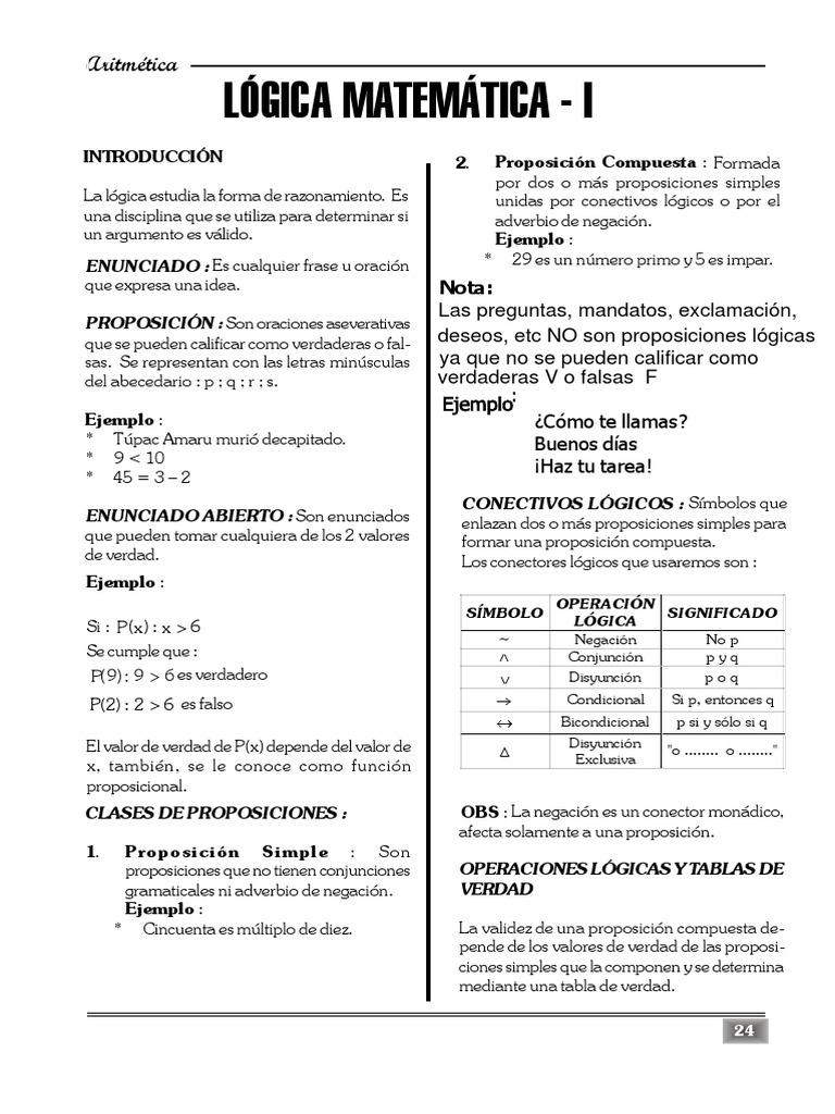 Logica | PDF | Proposición | Si y solo si