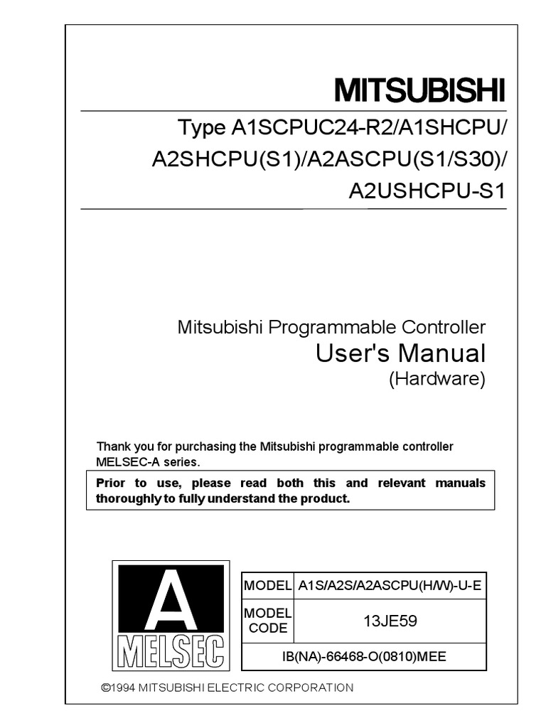A1SCPUC24 R2 A1SH A2SH A2AS A2USH CPU S1 S30 - UserManual Hardware - IB ...