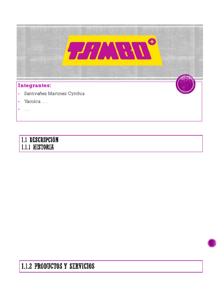 Misión y visión de Tambo Express | PDF