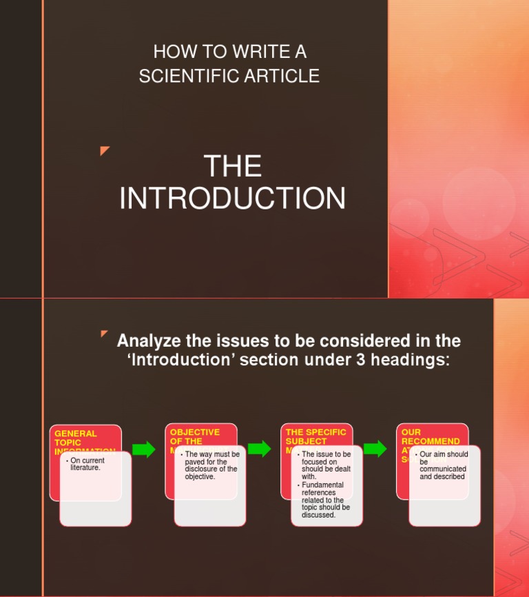 How To Write A Scientific Article | PDF