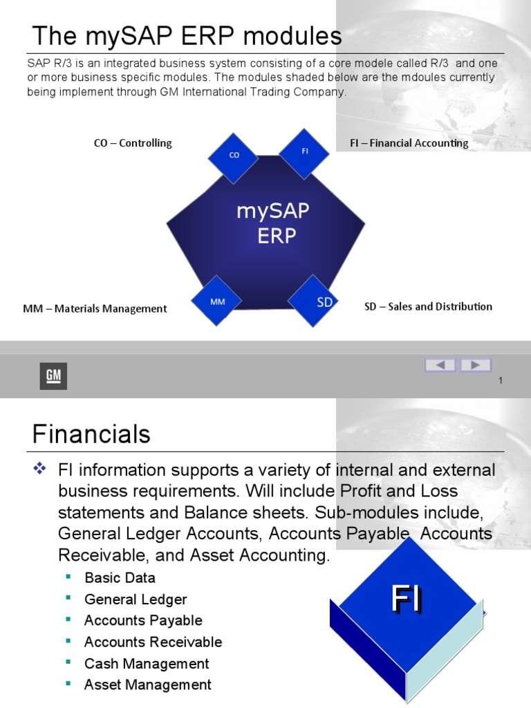 The mySAP ERP Modules Overview | PDF | Depreciation | Financial Services
