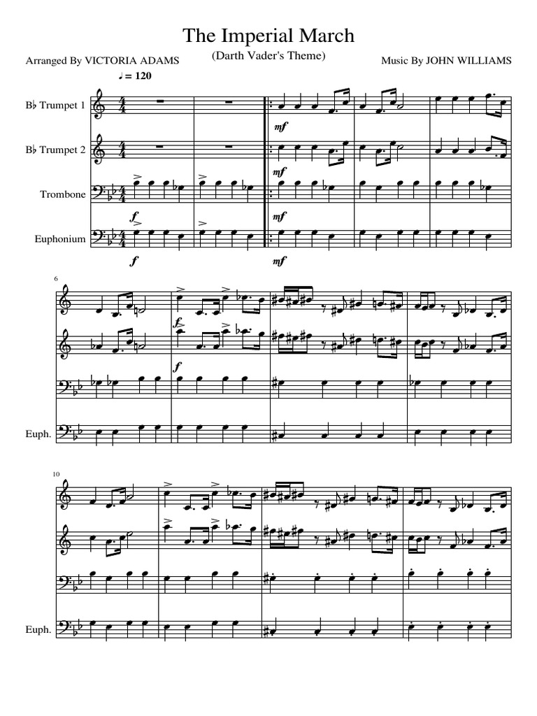 Darth Vader's Imperial March Sheet Music | PDF