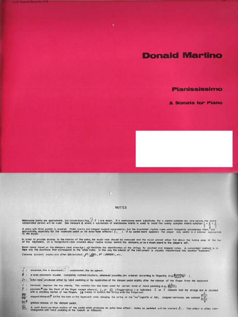 Donald Martino - Pianississimo | PDF