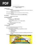Grade 6 Physical Fitness Lesson Plan | PDF | Physical Fitness ...